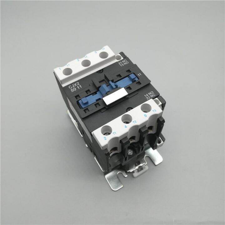 CJX2-5011 Industrial Magnetic Contactor 3 Phase 50A Din Rail Telemecanique Contactor AC12V 24V ...