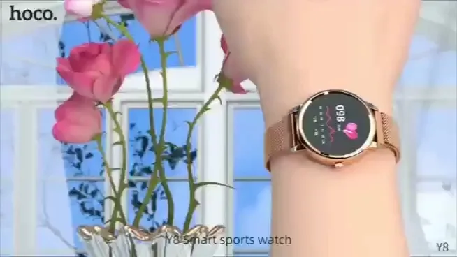 SY NEW🔥HOCO ของแท้ 100% Y8 สมาร์ทวอทช์ บลูทูธ 5.0 กันน้ํา IP68 วัดอัตราการเต้นหัวใจ ติดตามการนอน ...