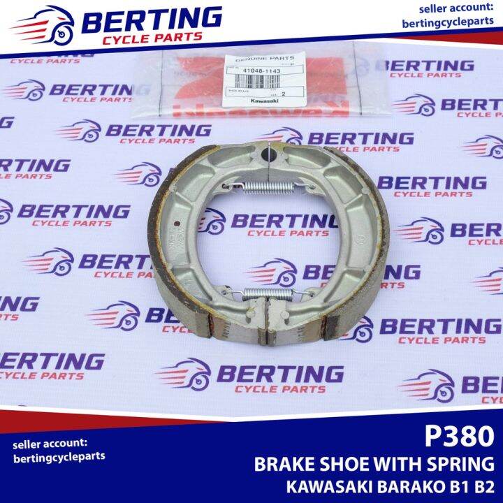 BRAKE SHOE WITH SPRING Kawasaki Barako B1 B2 Genuine 41048-1143 | Lazada PH