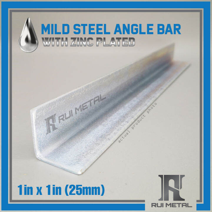 【Malaysia Ready Stock】1" MILD STEEL ANGLE BAR WITH ZINC PLATED ANGLE ...