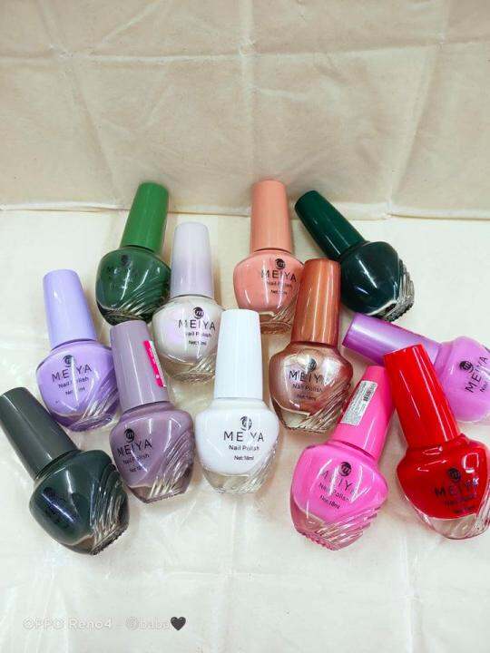 6 Pcs Meiya naiL PoLish 18 mL ( random colors ) | Lazada PH