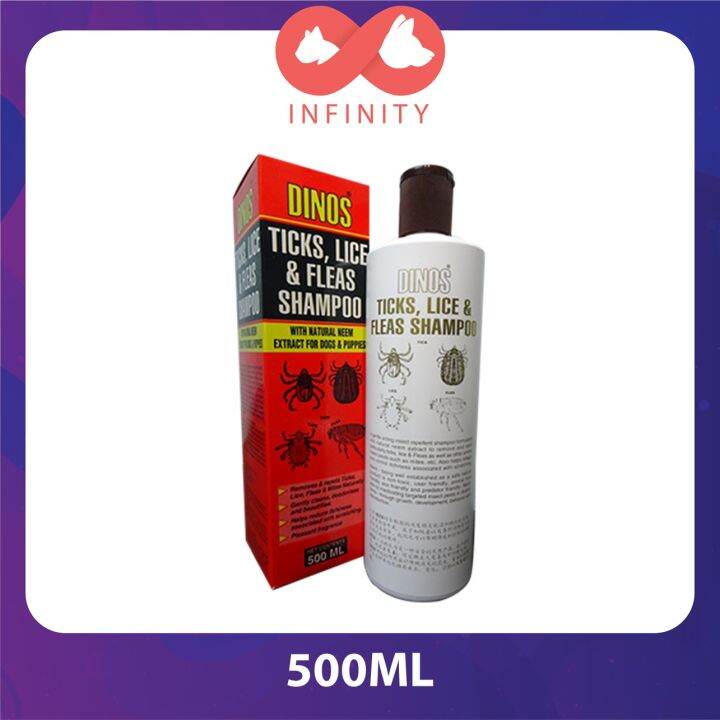 Dinos Flea & Ticks Shampoo Pet 500ml | Lazada