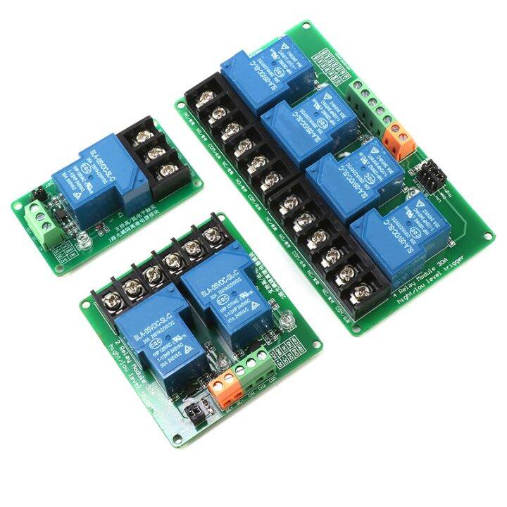 1/2/4 channels 5V/12V/24V relay module 30A high and low level trigger ...