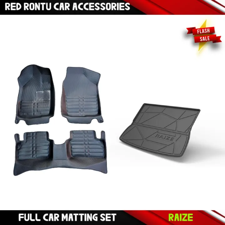 Toyota Raize Full Car Matting set - Premium Diamond Deep Dish Car Floor ...