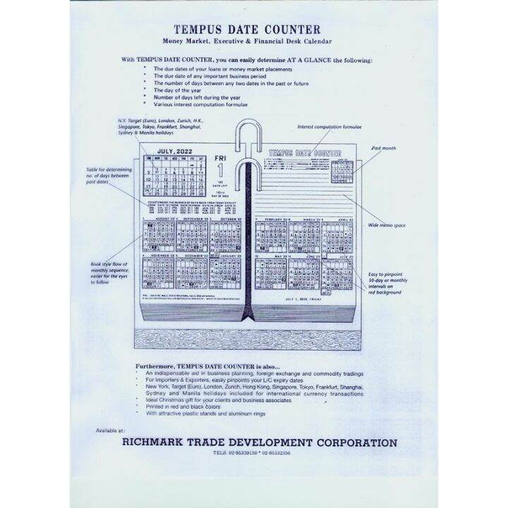 Tempus Desk Calendar (Refill only) | Lazada PH
