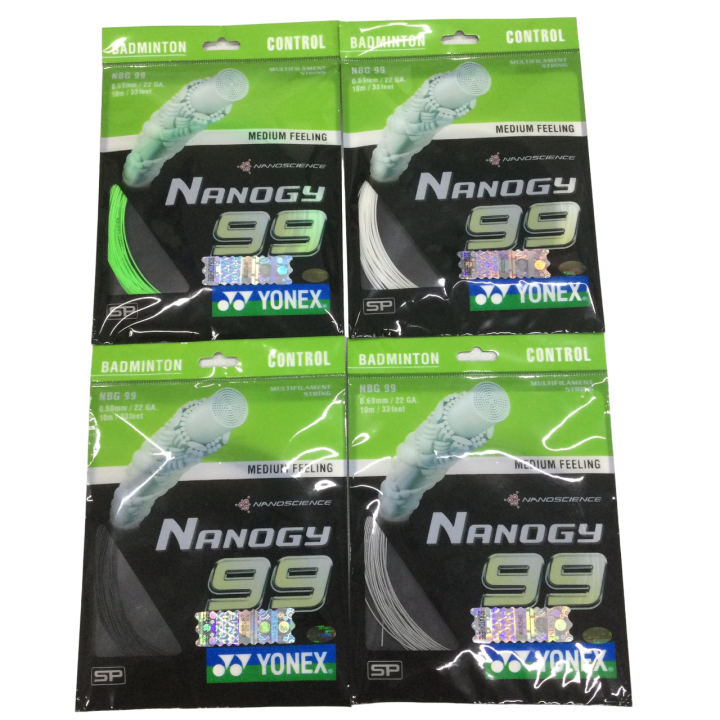 YONEX NANOGY 99 BADMINTON RACKET STRING DURABILITY 0.69mm/22 GA.10m/33 ...