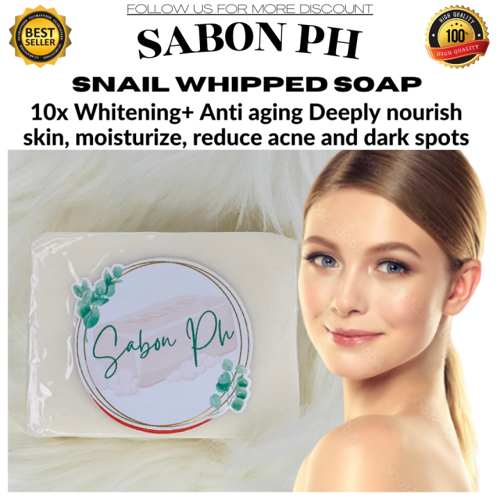 🔥🧼[SNAIL WHIPPED SOAP] [10x Whitening+ Anti aging SNAIL WHIPPED SOAP ...
