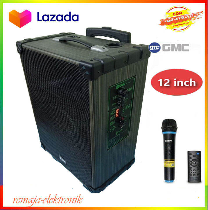 Speaker GMC 883M 12 INCH Portabel/Ampli Meeting BLUETOOTH | Lazada ...