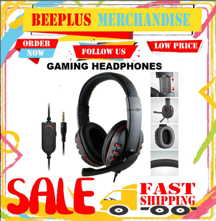bm- Wired 3.5mm Gaming Headphones Noise Canceling Headset With Mic ...