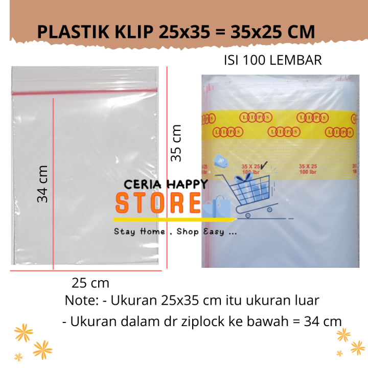 Plastik Klip Ukuran 25X35 Seal Ziplock Zipper Isi 100 Lembar | Lazada ...