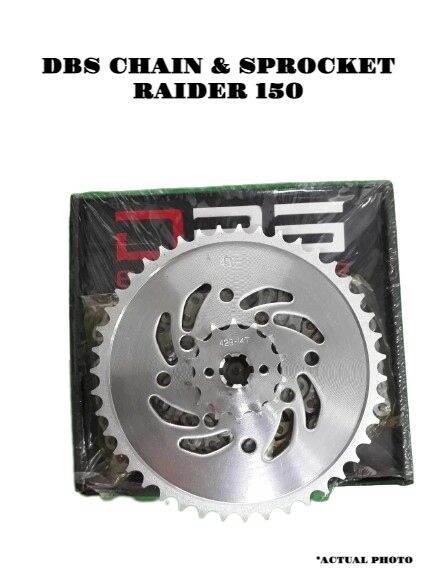 DBS CHAIN&SPROCKET SET SIZE: 428H-14T-43T-130L MODEL: RAIDER 150 CARB ...