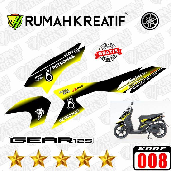 Rk Juara - Sticker Motor YAMAHA GEAR 125 Racing MotoGP - Decal Stiker ...
