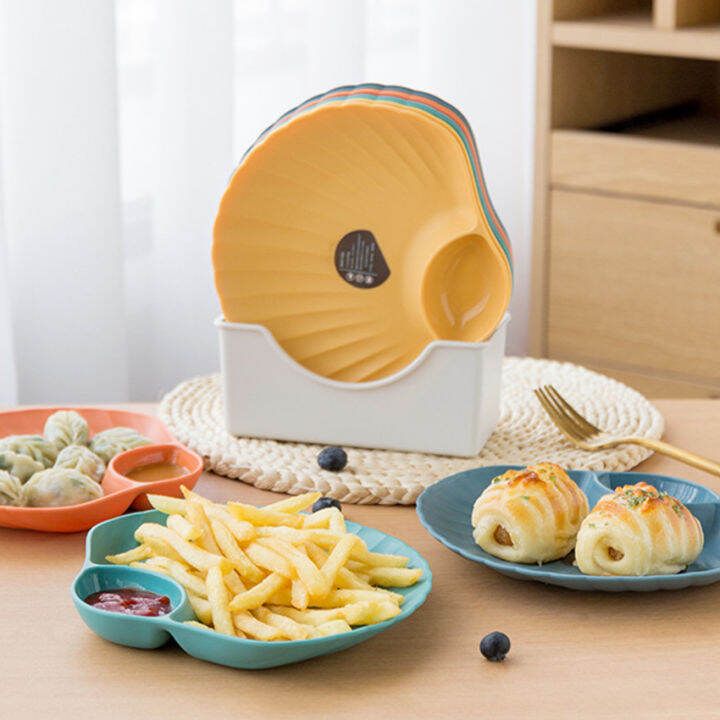 Dessert Shell，Plastic Divided Snack Plate For Dip, Appetizers, Snacks ...