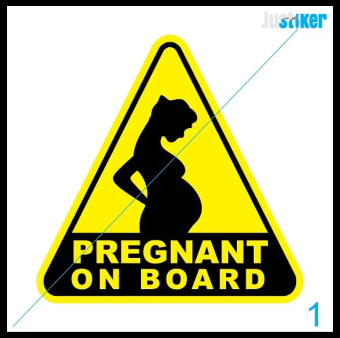 Sticker Sign Pregnant On Board 12x12cm, Penanda Ibu Hamil, Sticker Ibu ...