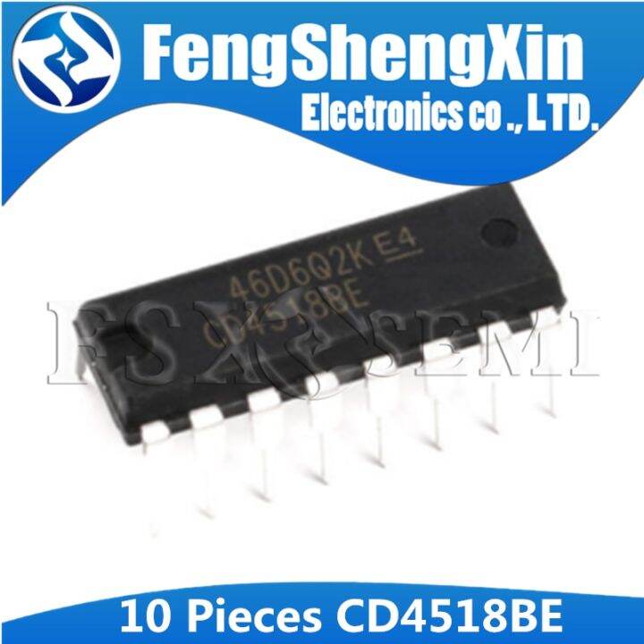 10pcs/lot CD4518BE DIP-16 CD4518 DIP 4518BE 4518 DIP16 CMOS Dual Up ...