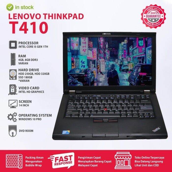 LAPTOP LENOVO Thinkpad T410 CORE i5 RAM 4GB//Hdd 320 TERA | Lazada Indonesia