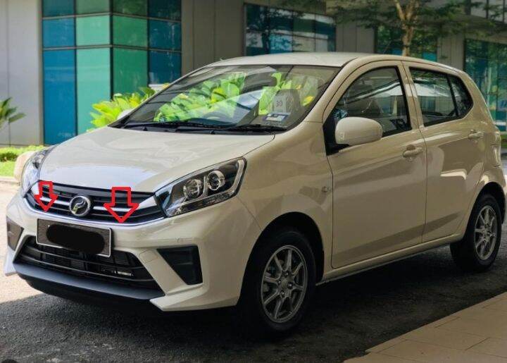 PERODUA AXIA 2019 ADVANCE FRONT BUMPER GRILLE CHROME MOULDING LOWER ...