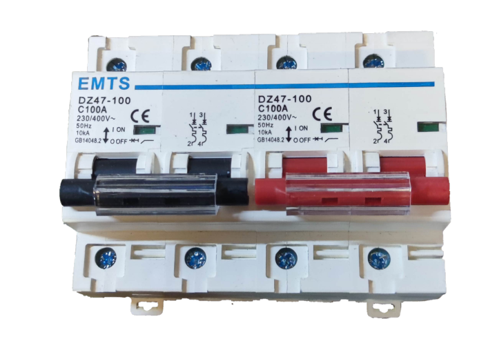 MTS 100A 2Pole Single Phase Miniature Type Auto Switch off Safety ...