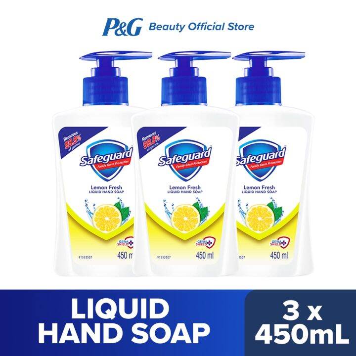 Safeguard Lemon Fresh Liquid Hand Soap (450mL) Trio | Lazada PH