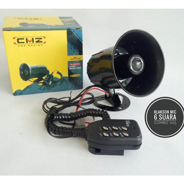 KLAKSON MOTOR BEL HORN TOA SIRINE 6 SUARA + MIC SIRINE SUPER SOUND ...