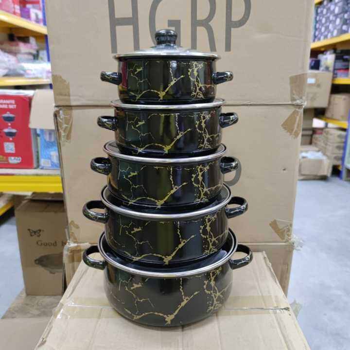 SET PERIUK ENAMEL MARBLE | Lazada