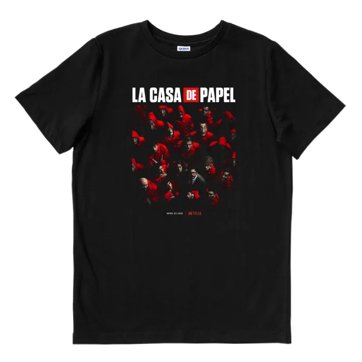Kaos La Casa De Papel - Money Heist Merch / Unisex / Gildan / Bayar Di ...