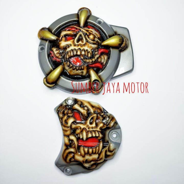 tengkorak tutup bak kopling dan magnet rx king new model tengkorak ...