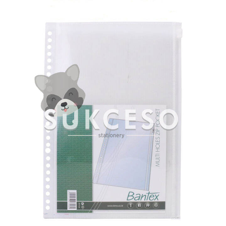Bantex Zipper Pocket Multi Holes Zip Pocket Ukuran B5 8073 08 | Lazada ...