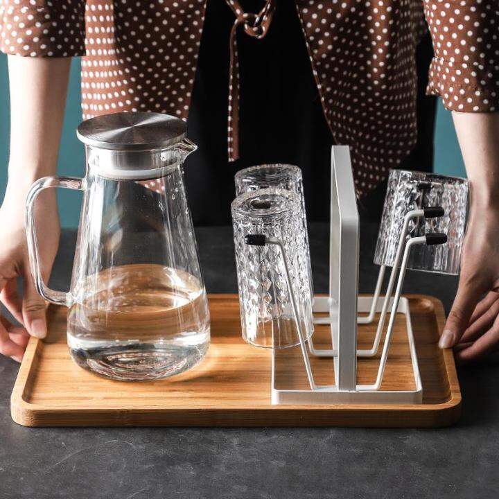 Tray glass water glass rack drain rack Cup holder Cup holder creative ...