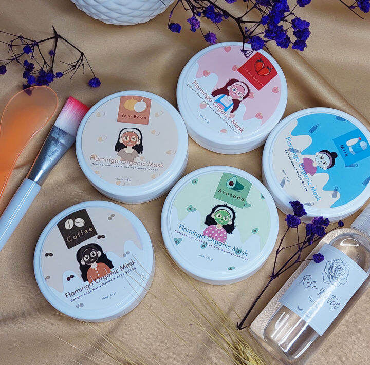 Masker Organik Organic mask / masker wajah / paket masker 45gr air ...