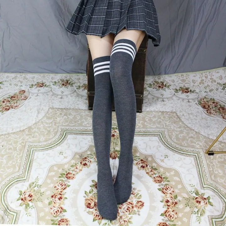 Sexy Warm Knit Thigh High Over The Knee Socks Long Cotton Stockings For