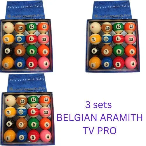 3 Sets Belgian Aramith Tv pro Ball Set / Bola ng Bilyaran / Billiard ...