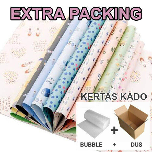 Extra Packing Kertas Kado dengan Kardus dan Bubble wrap untuk Kado ...