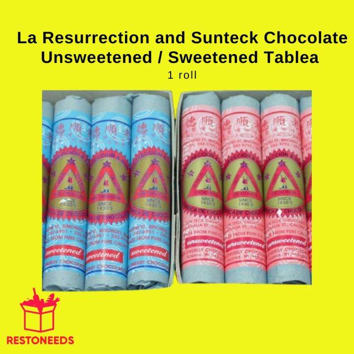 La Resurrection and Sunteck Chocolate Unsweetened / Sweetened Tablea 1 ...