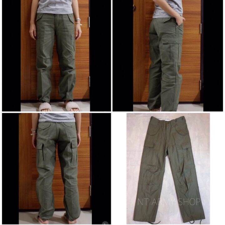 SDNDN กางเกงทหารขายาว รุ่นรถถัง (ฟอกเก่า ) | Lazada.co.th