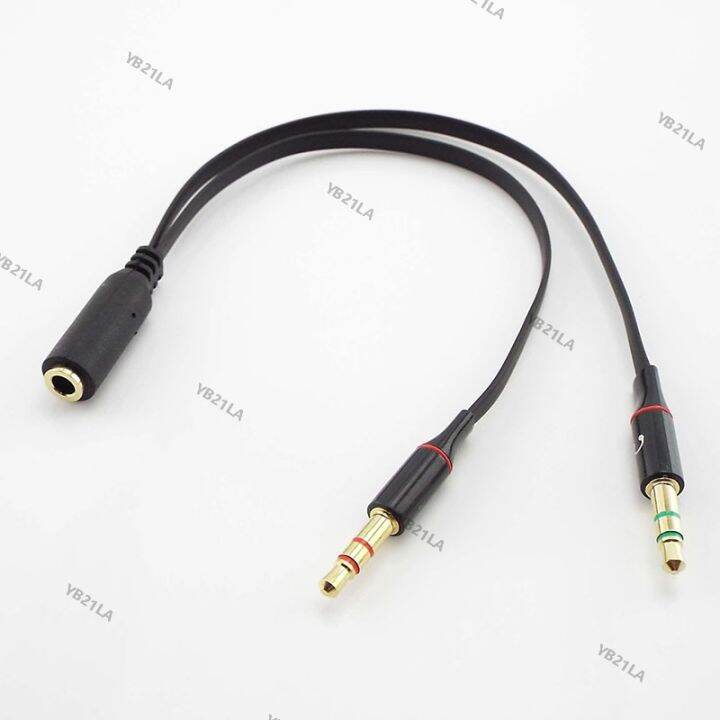 3.5mm Earphone Adapter Headphone Splitter Audio Female To 2 Male Jack 3 ...