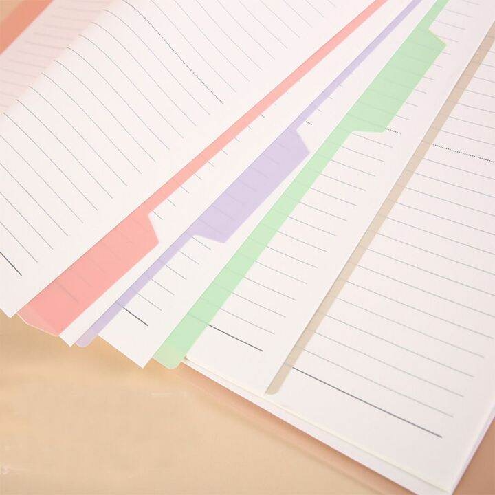 4 Tab A4 A5 B5 Plastic Binder Index Dividers Binder Page Multicolor ...