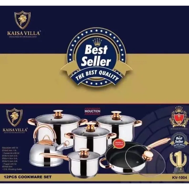 Kaisa villa 12pcs nonstick cookware set | Lazada PH