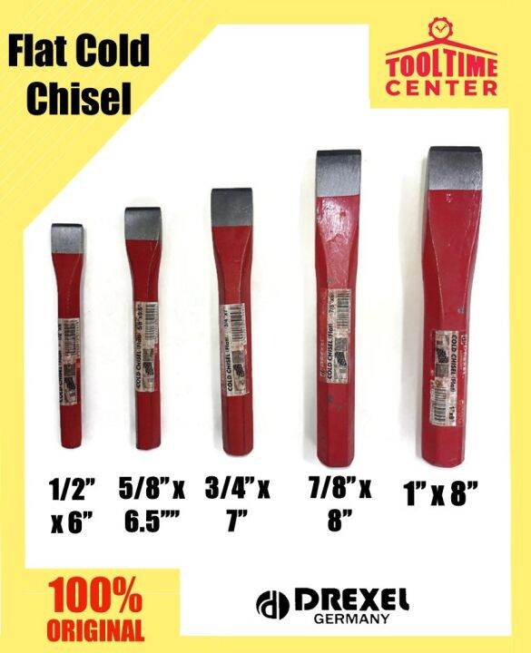 Drexel Flat Cold Chisel 1/2", 5/8", 3/4", 7/8", and 1" | Lazada PH