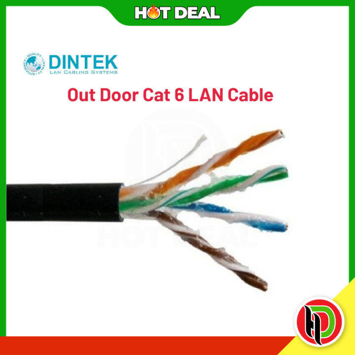 Hotdeal Dintek PowerMAX Exterior 23AWG Cat.6 U/UTP 23AWG Cable With ...