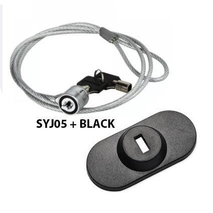 Laptop Anti-Theft Security Lock w/ Keys & Adhesive Anchor Mounting ...