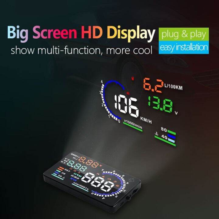 Car HUD Digital Head-Up Display Gauge Head Up Car Digital Display ...