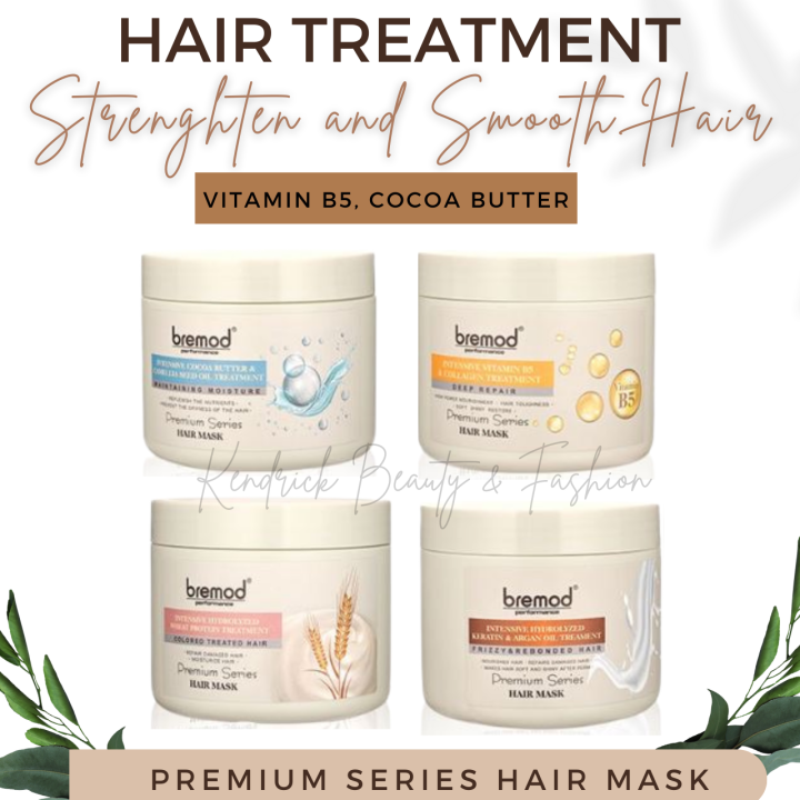 Bremod Hair mask Premium Intensive Cocoa Butter anti-fall flat hair ...