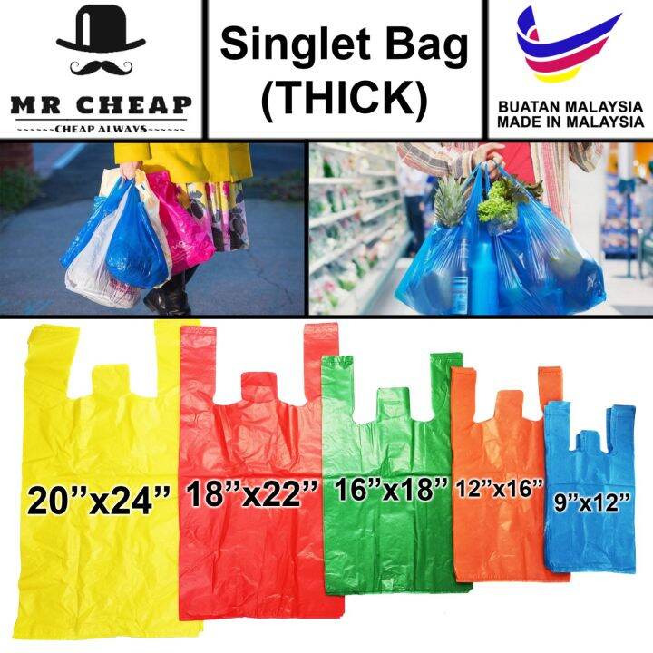 Singlet Plastic Bag / T-Shirt Bag / Beg Plastik Tangkai | Lazada