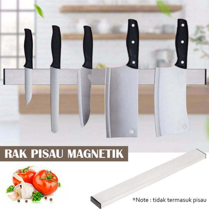 Rak Pisau Magnetic Serbaguna Tempel Dinding Tembok Gantungan ...