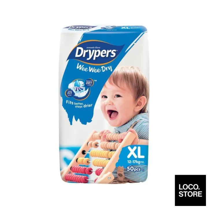 Drypers Wee Wee Dry XL Mega 50s | Lazada