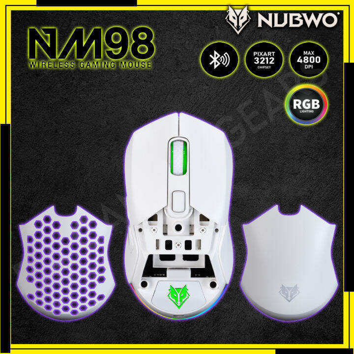 NUBWO NM98 เมาส์เกมมิ่งไร้สาย NM98 WIRELESS GAMING MOUSE เปลี่ยนหน้ากากได้ | Lazada.co.th