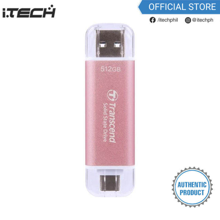 Transcend 512GB Dual USB 10Gbps Portable SSD Solid State Drive | Lazada PH