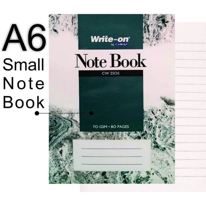 CAMPAP Write-On A6 Small Note Book CW 2505 80pages | Lazada