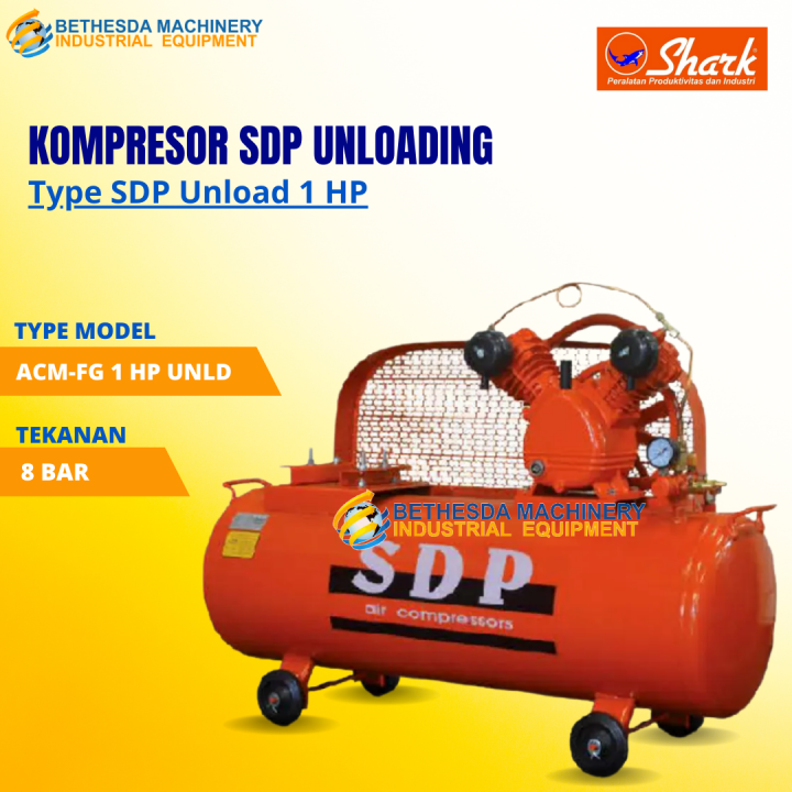 Shark Kompresor SDP 1 HP 1hp PK Unloading tanpa mesin 83 Liter 8 Bar ...